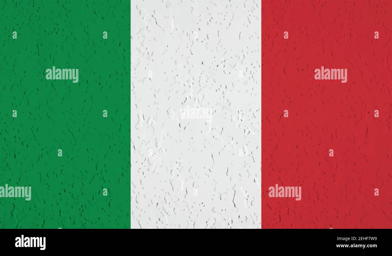 Italy flag with waving grunge texture. Vector background Stock Vector ...