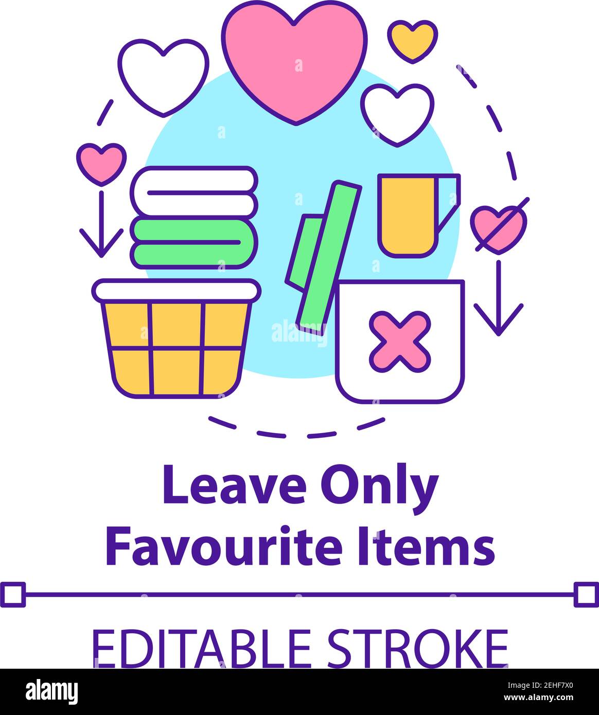 Leave only favourite items concept icon Stock Vector Image & Art - Alamy