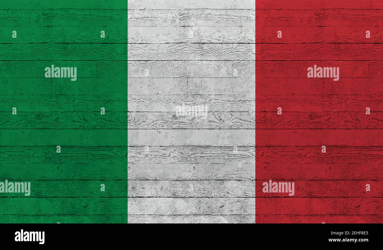 Italy flag with waving grunge texture. Vector background Stock Vector ...