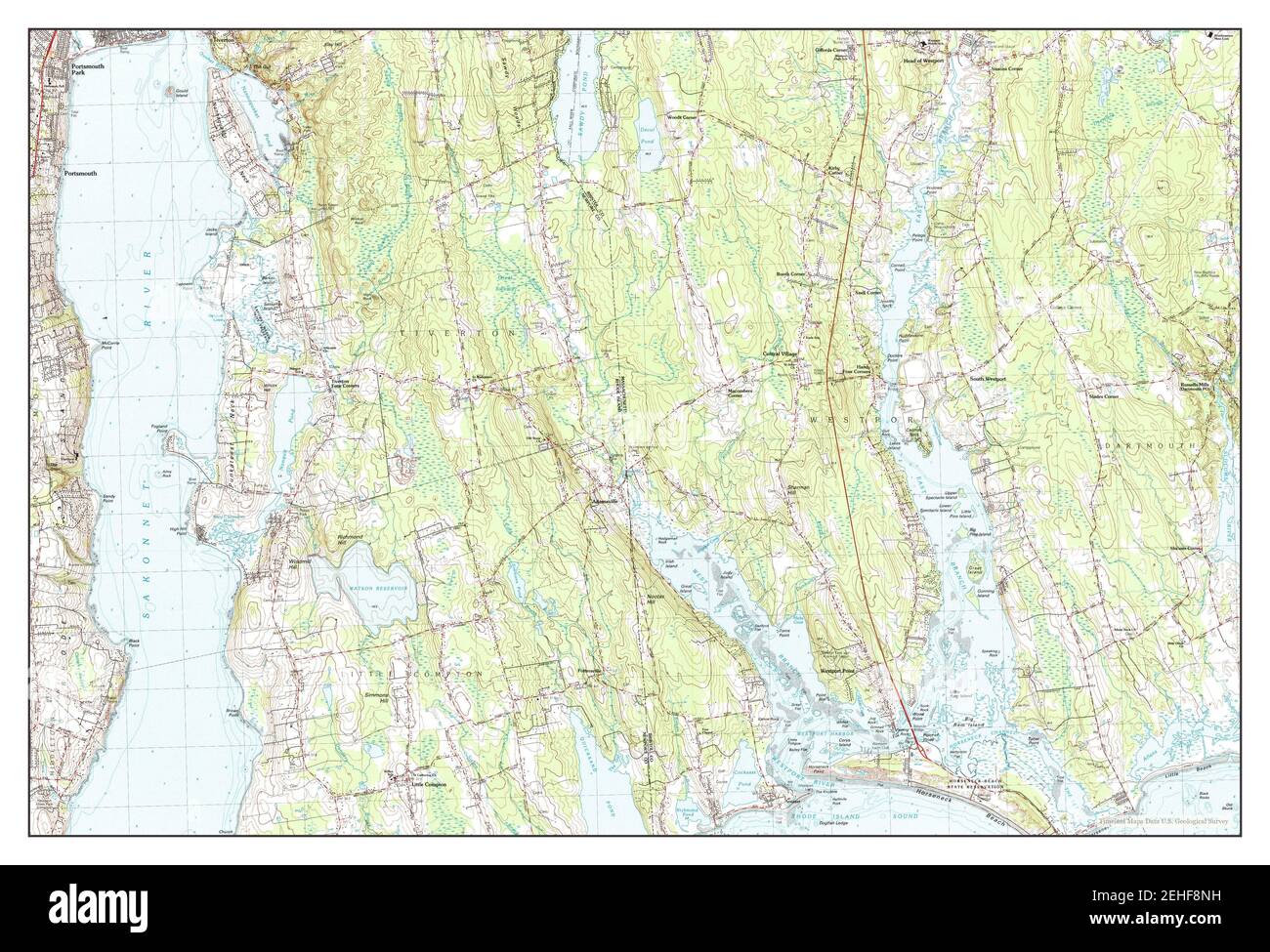 Westport, Massachusetts, map 1985, 1:25000, United States of America by ...