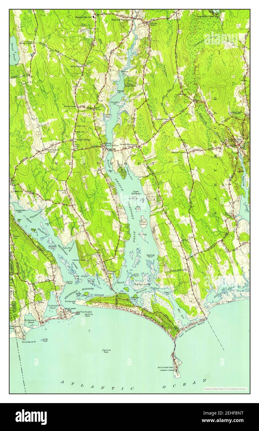Westport, Massachusetts, map 1951, 1:24000, United States of America by ...