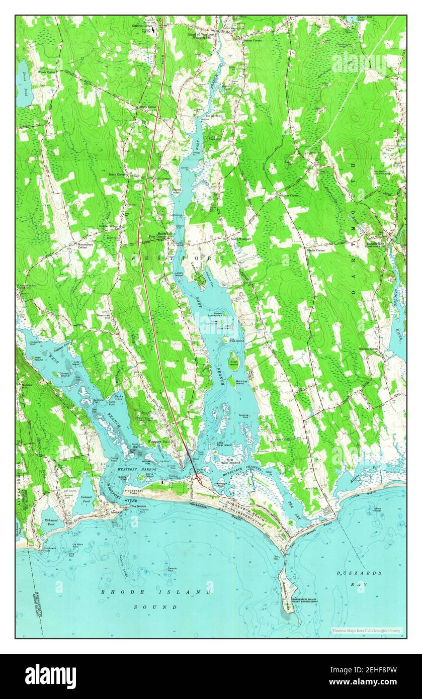 Westport, Massachusetts, map 1963, 1:24000, United States of America by ...