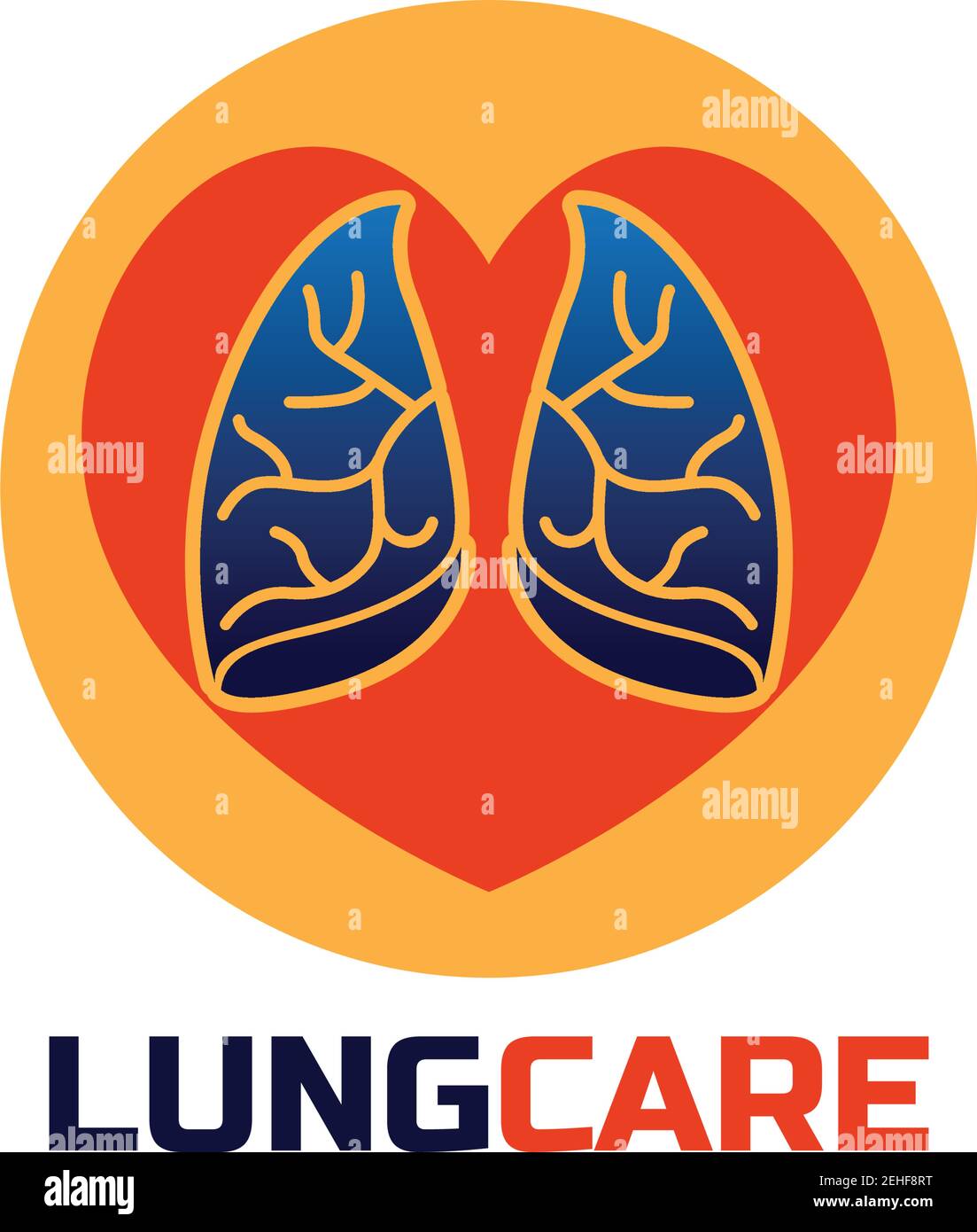 lungs logo isolated on white background for pulmonary clinic. vector ...