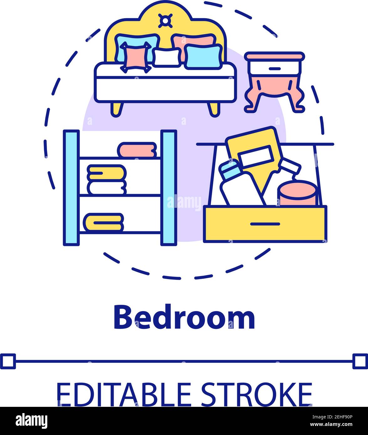 Bedroom concept icon Stock Vector Image & Art - Alamy