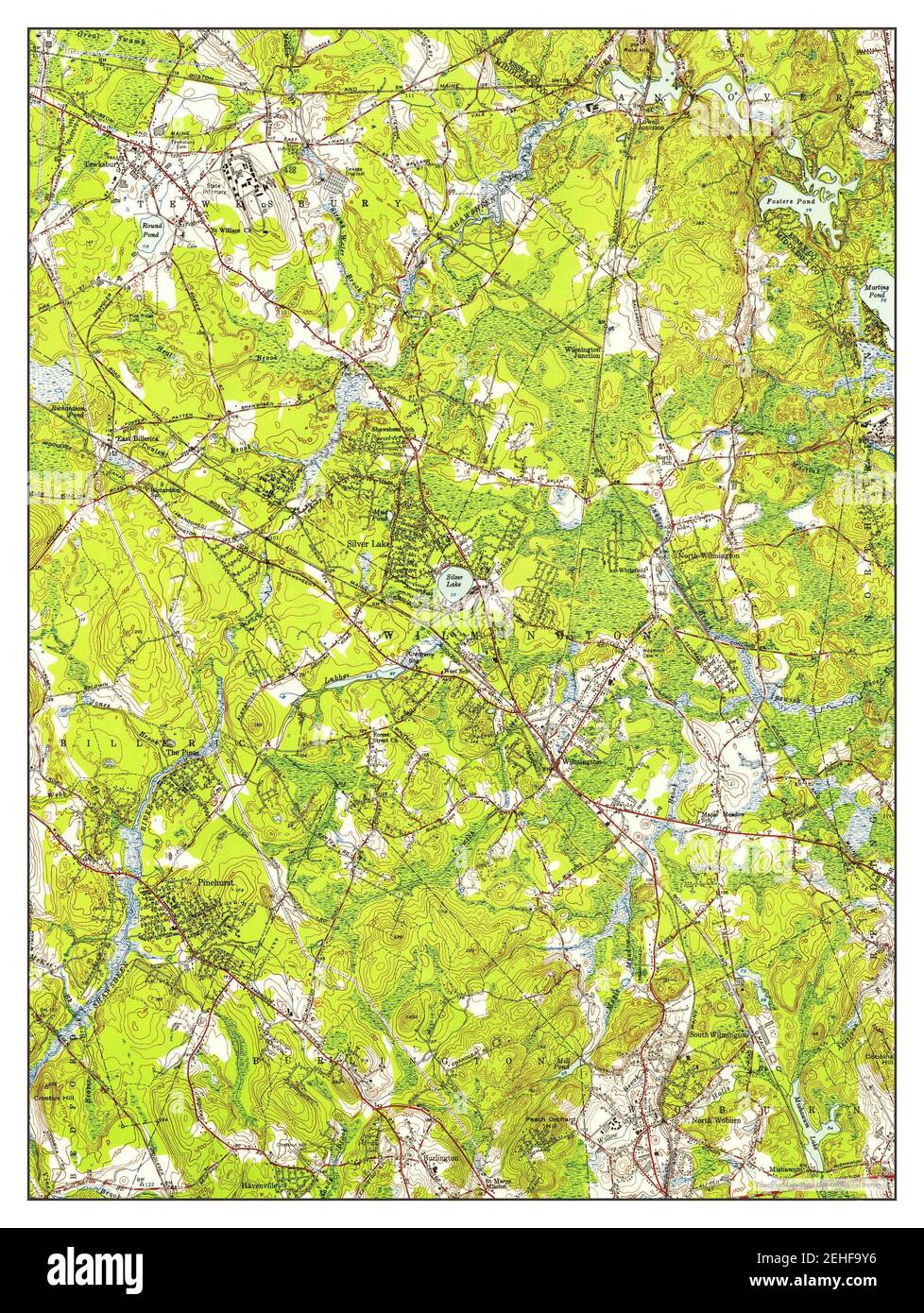 1950 road map hi-res stock photography and images - Alamy