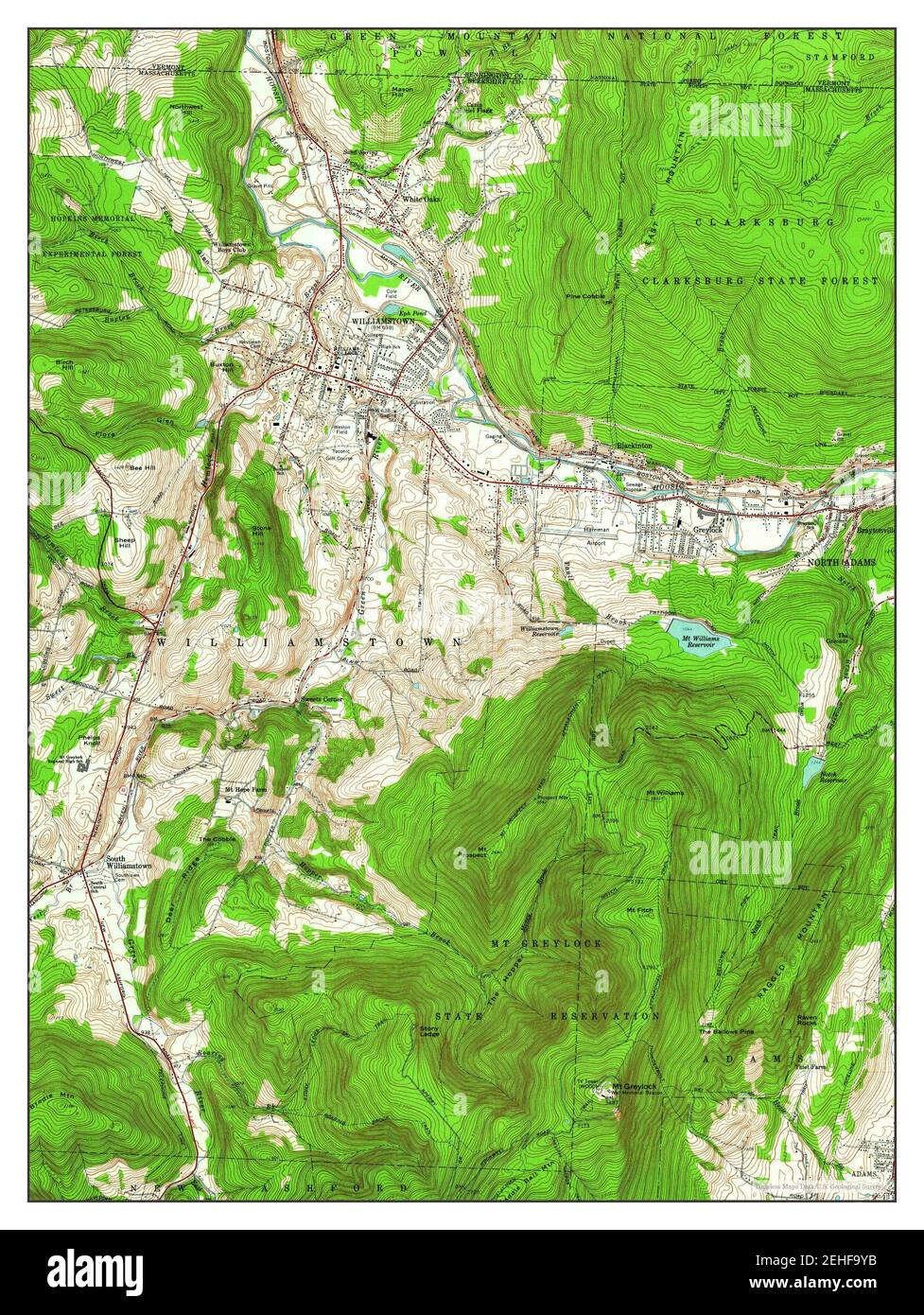 Williamstown, Massachusetts, map 1960, 1:24000, United States of ...