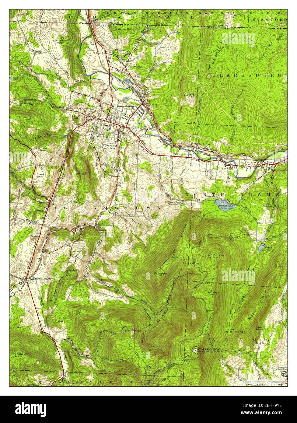 Williamstown, Massachusetts, map 1944, 1:24000, United States of ...