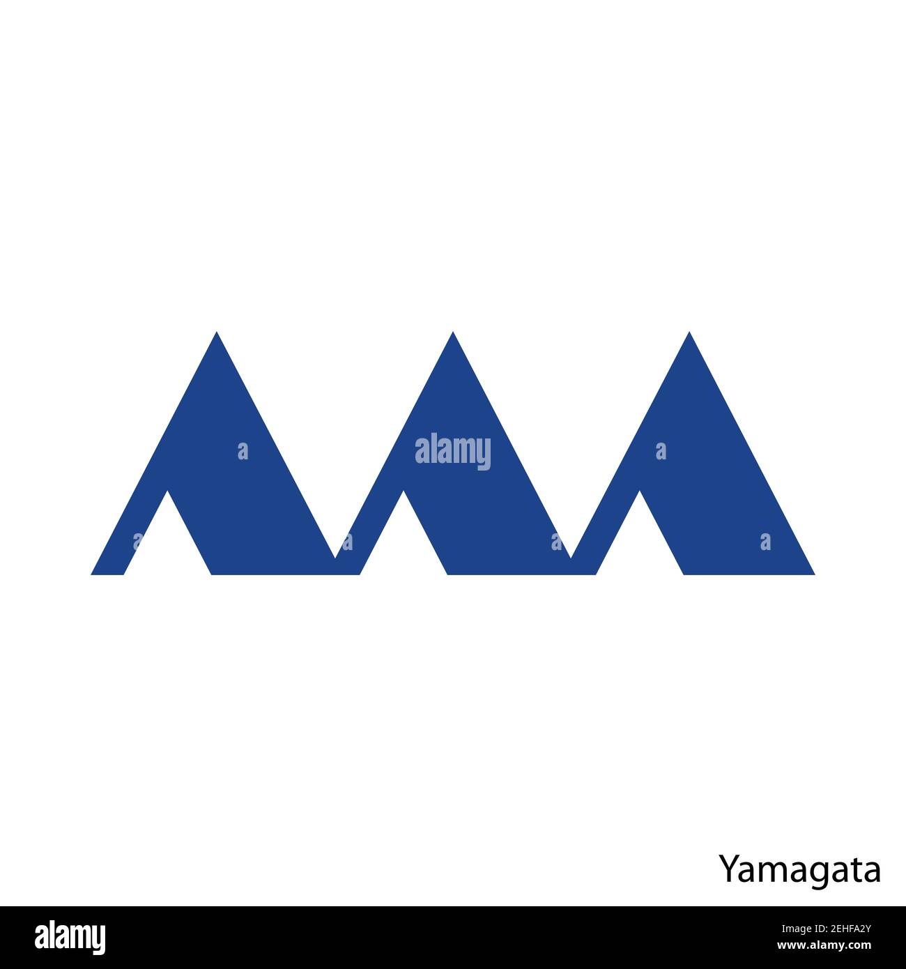 Coat of Arms of Yamagata is a Japan prefecture. Vector heraldic emblem ...