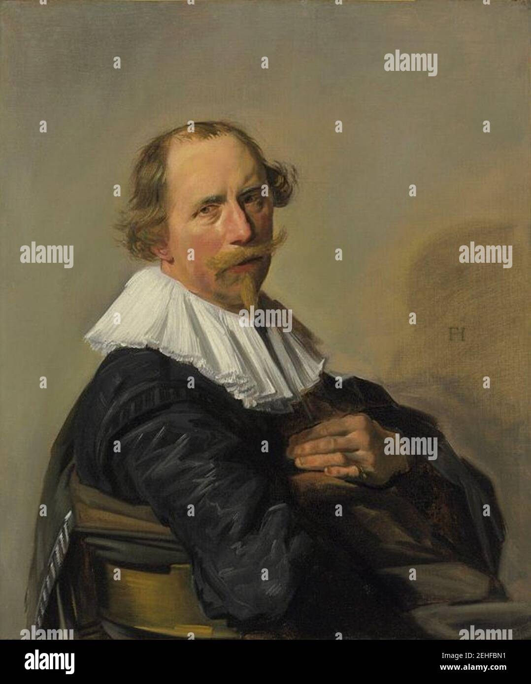 Painting by Dutch master Frans Hals titled, Portrait of a Man, Early ...