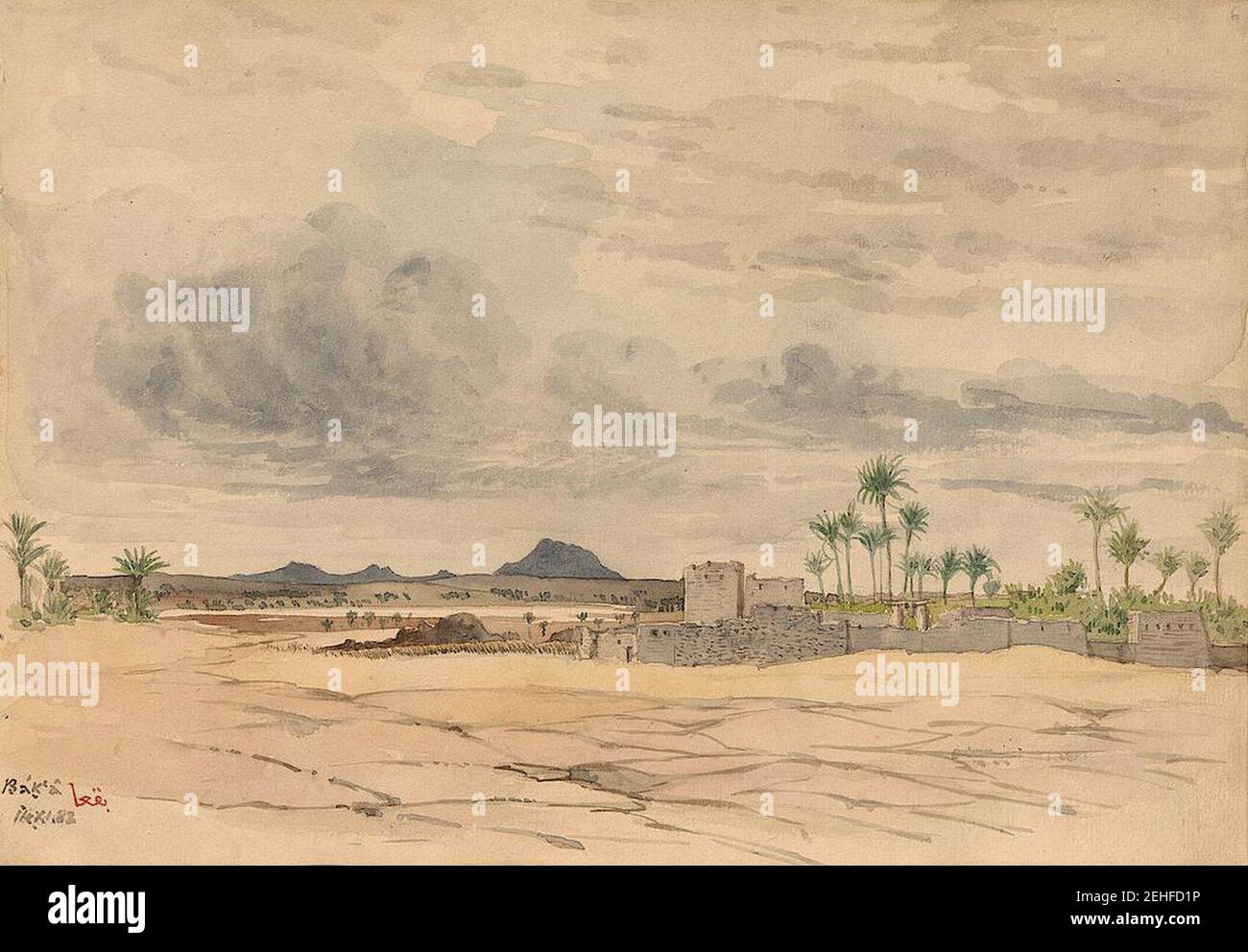 Painting of Baq`a' Stock Photo - Alamy