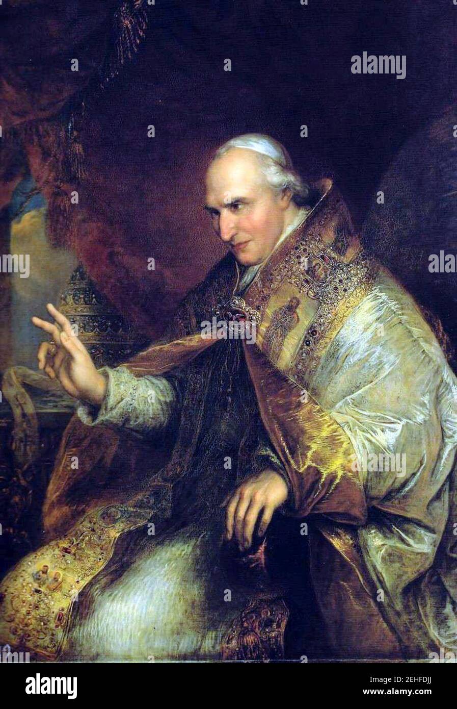 Painting of Pius VIII (PioVIII Stock Photo - Alamy