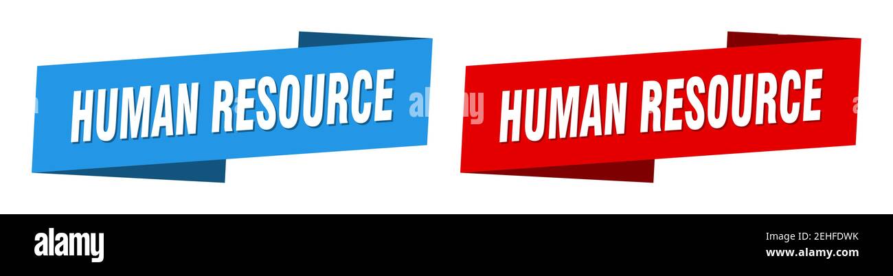human resource ribbon label sign set. human resource banner Stock ...