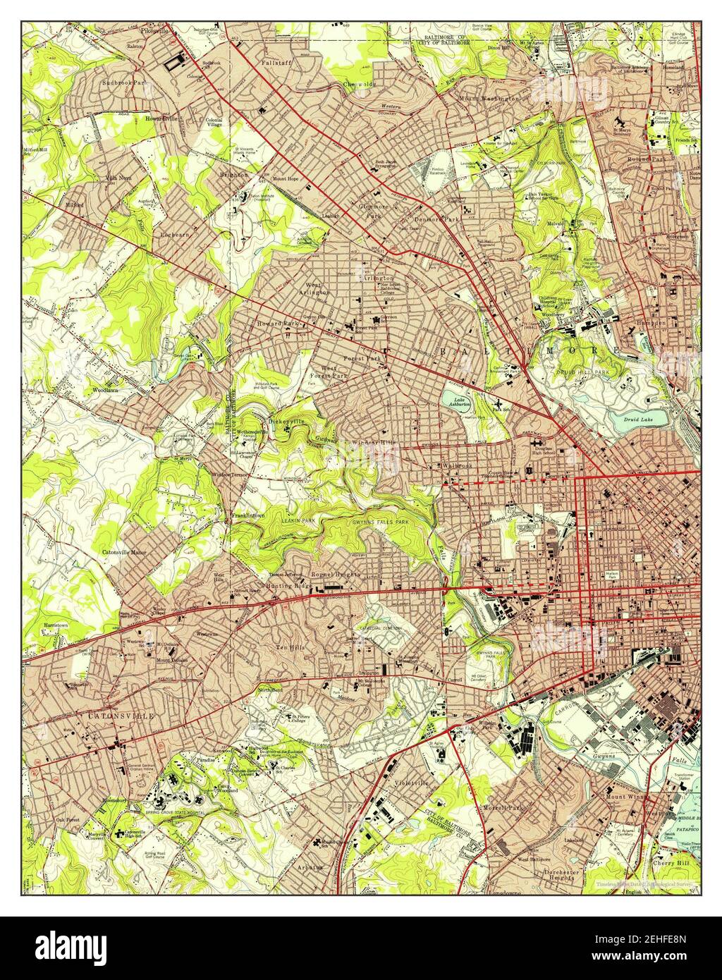 Old map of baltimore Cut Out Stock Images & Pictures - Alamy