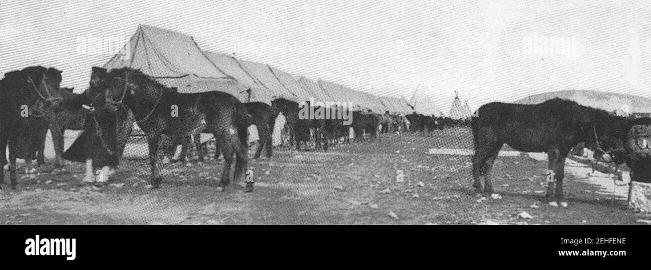Japanese Tents for their Supplies in Chemulpo.jpg Stock Photo - Alamy