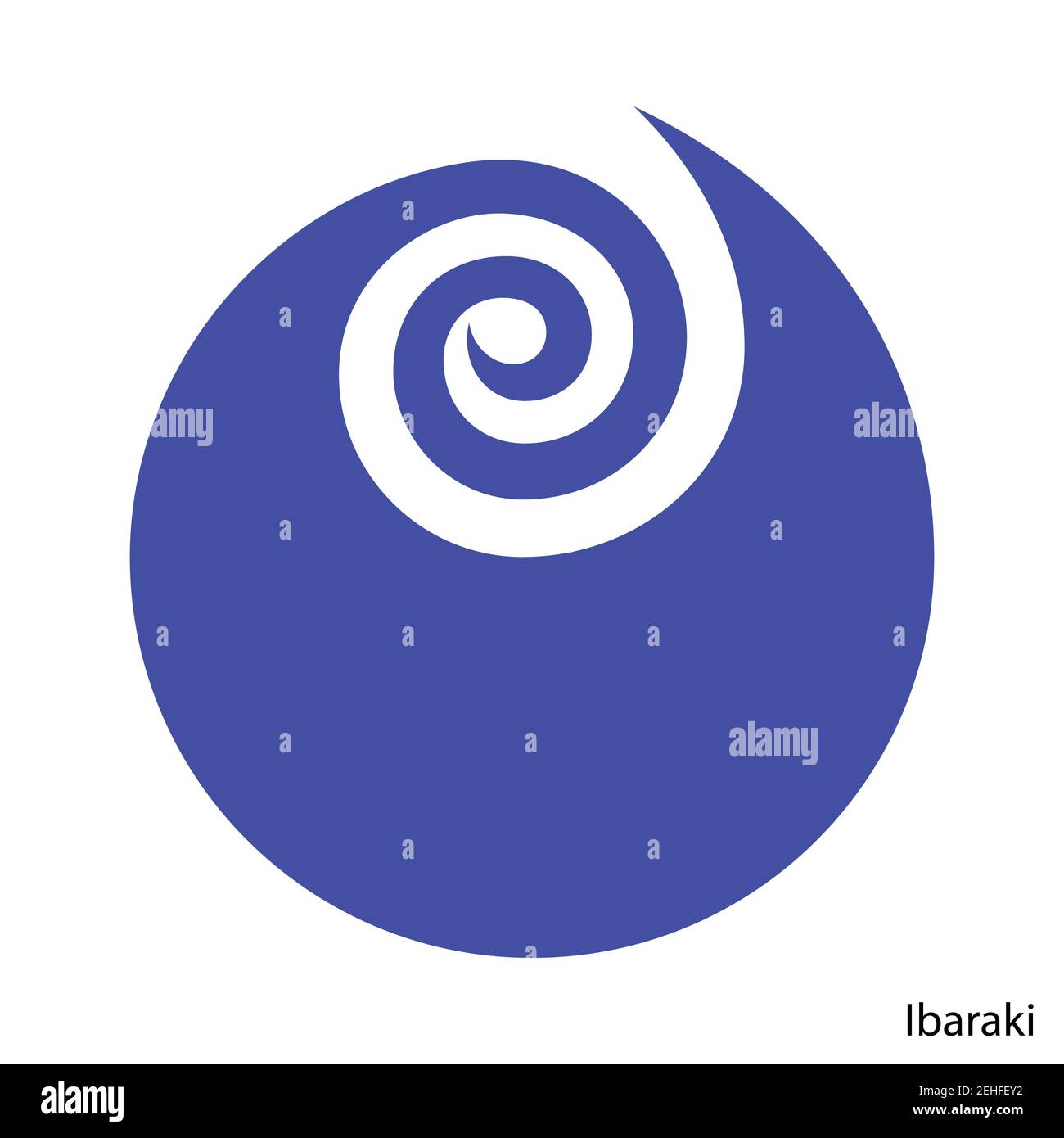Coat of Arms of Ibaraki is a Japan prefecture. Vector heraldic emblem ...