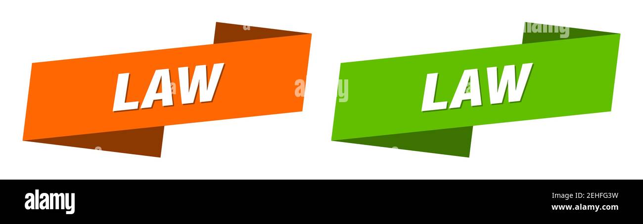 law ribbon label sign set. law banner Stock Vector Image & Art - Alamy