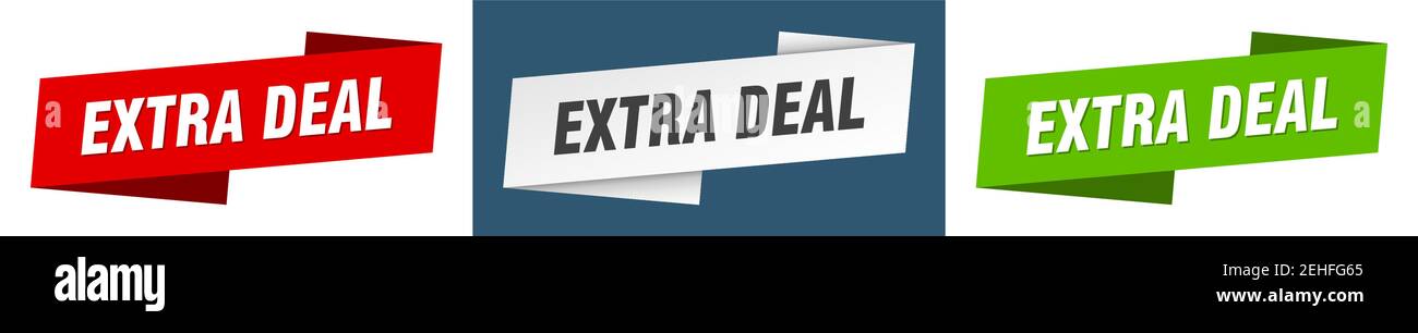 Extra deal ribbon label Stock Vector Images - Alamy