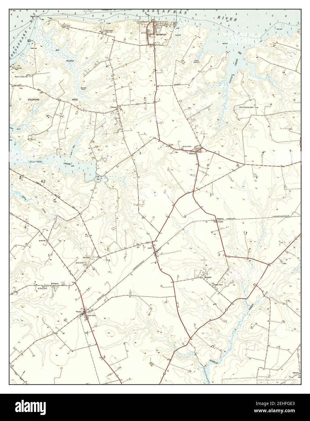 Betterton, Maryland, map 1948, 1:24000, United States of America by ...