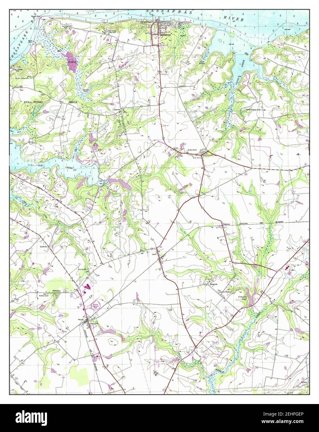 Betterton, Maryland, map 1948, 1:24000, United States of America by ...
