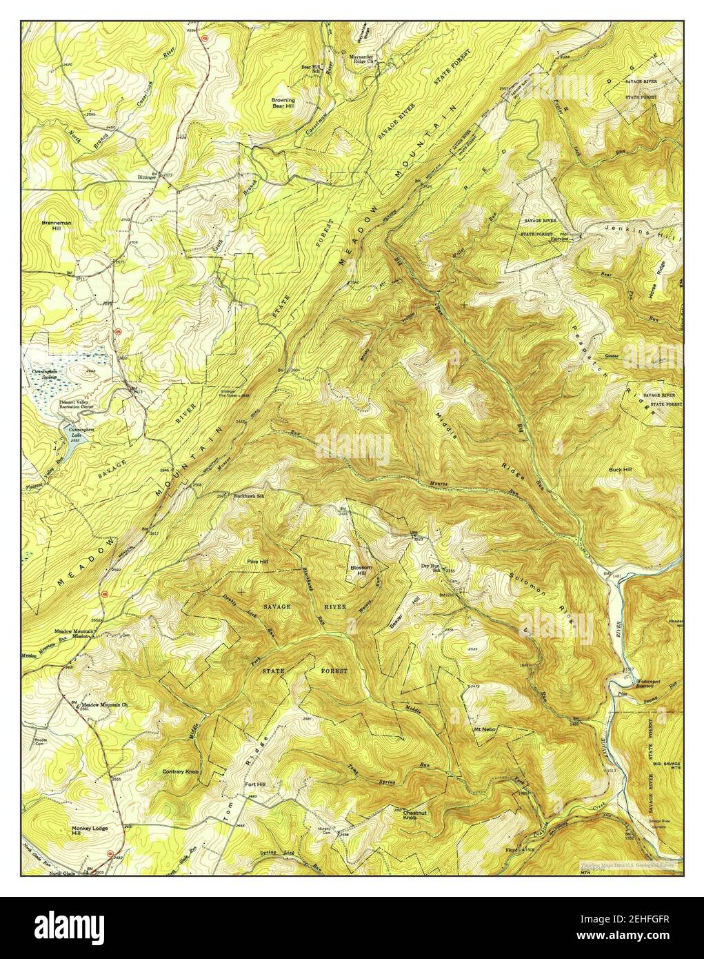 Bittinger, Maryland, map 1949, 1:24000, United States of America by ...