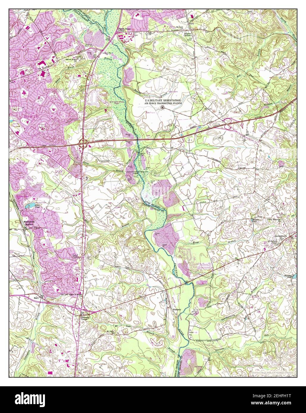 Bowie, Maryland, map 1957, 1:24000, United States of America by ...