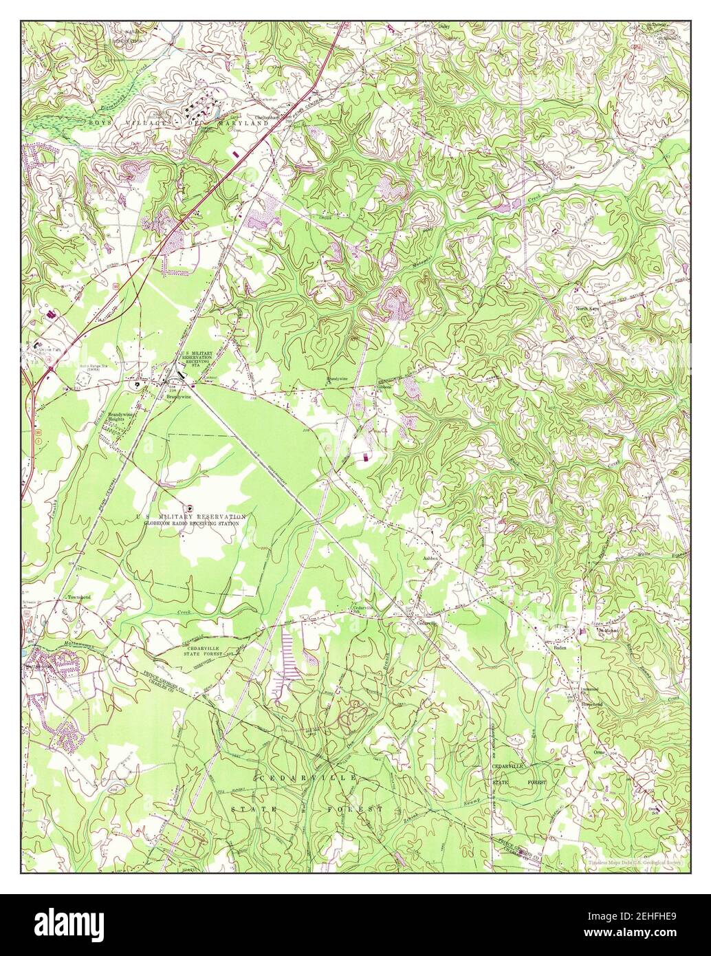 Brandywine, Maryland, map 1956, 1:24000, United States of America by ...