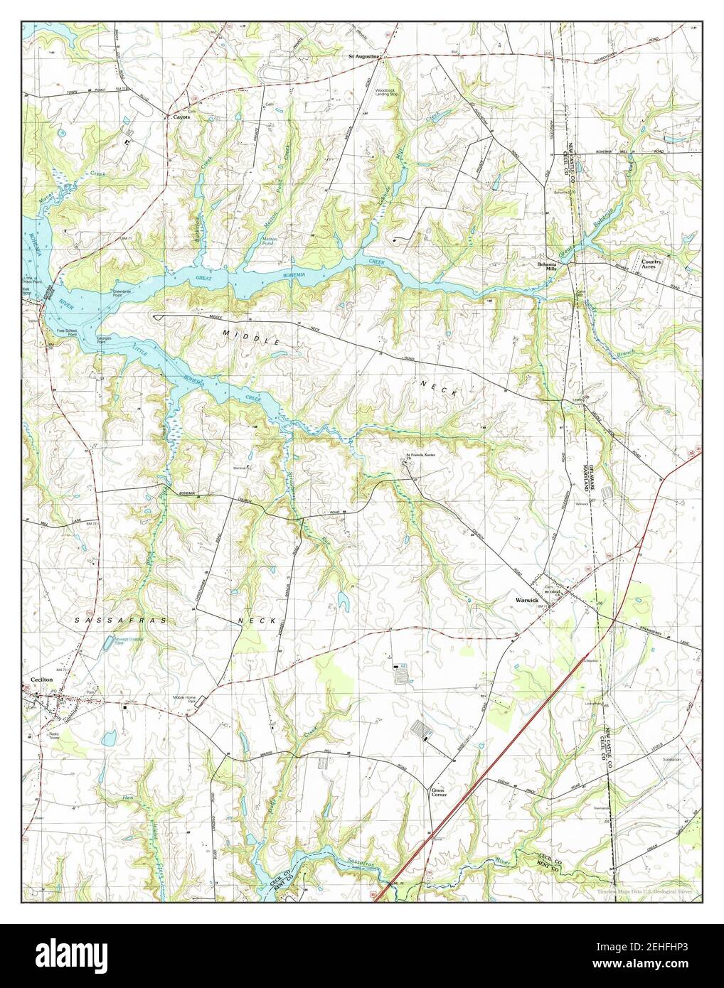 Cecilton, Maryland, map 1993, 1:24000, United States of America by ...