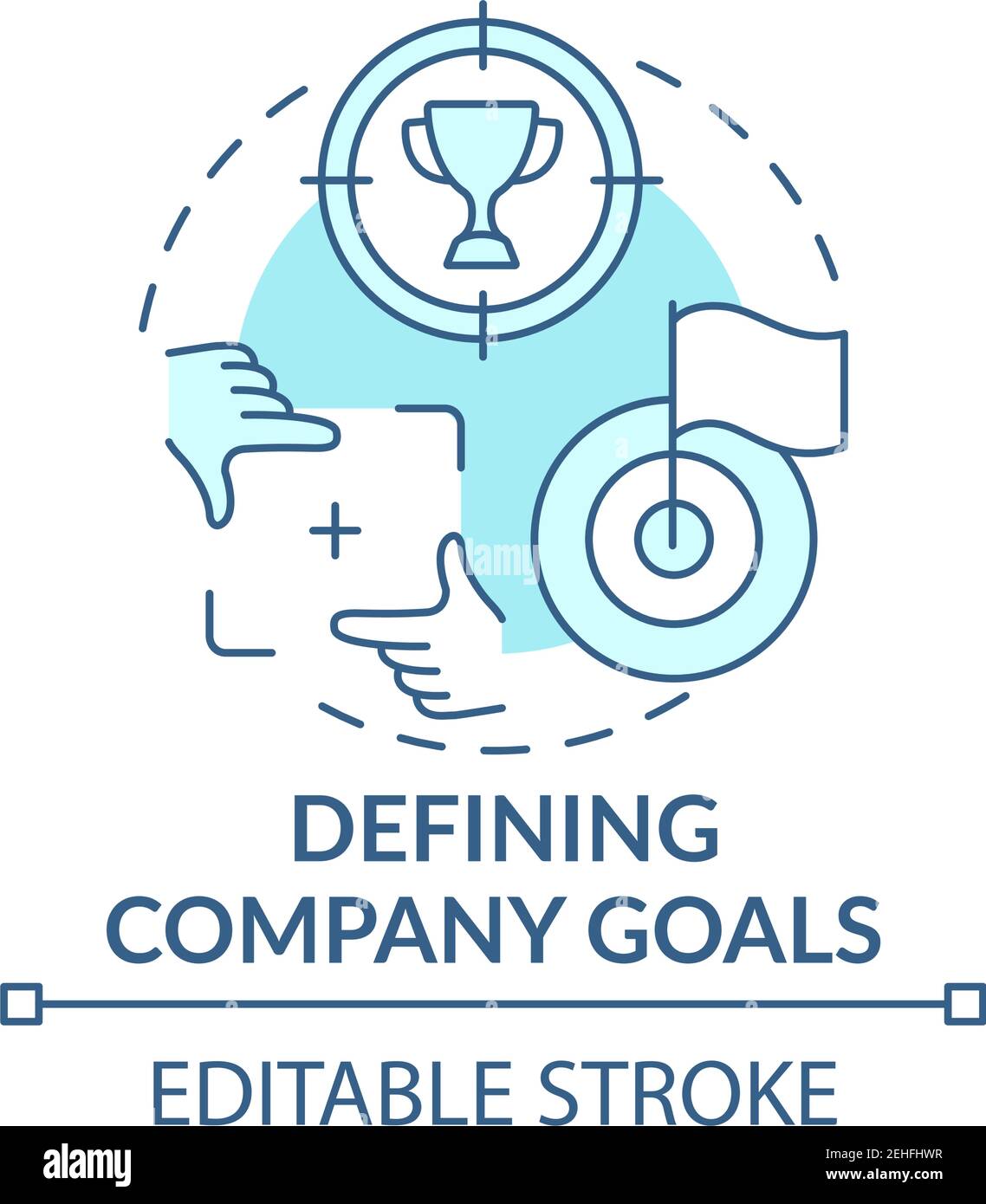 Defining company goals concept icon Stock Vector Image & Art - Alamy