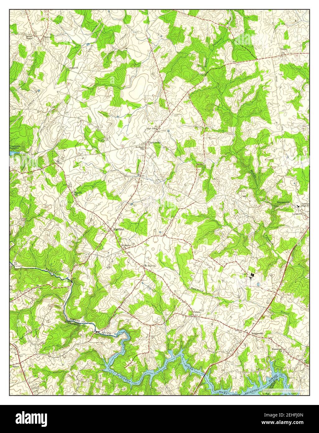 Map of clarksville Cut Out Stock Images & Pictures - Alamy