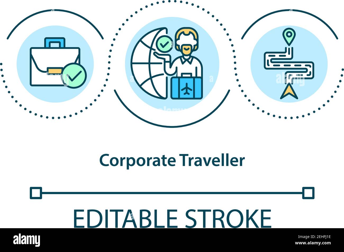 Corporate traveller concept icon Stock Vector Image & Art - Alamy