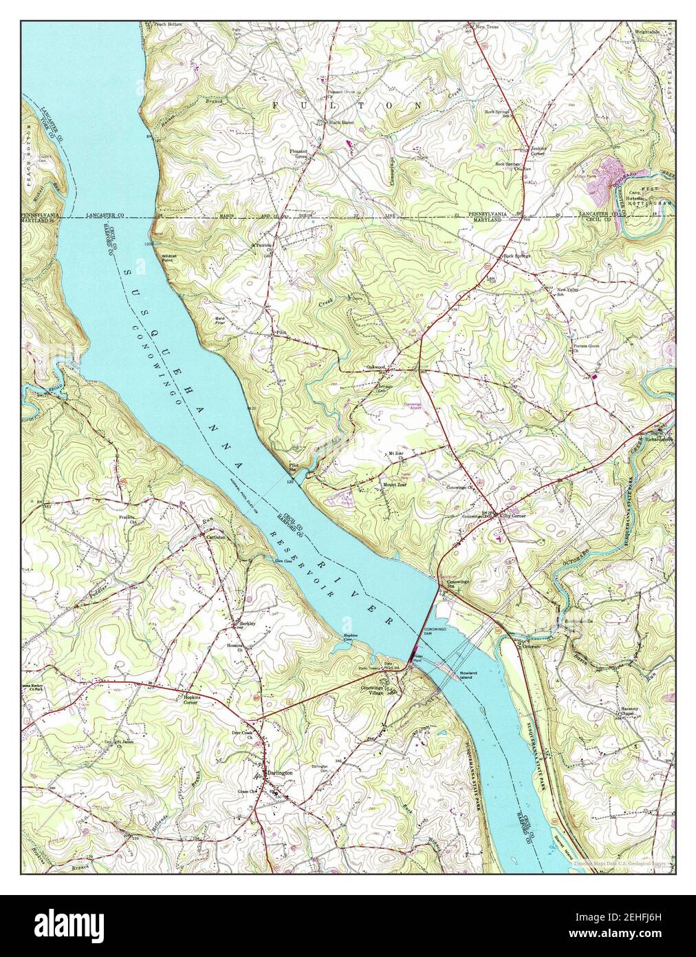 Conowingo Dam, Maryland, map 1992, 1:24000, United States of America by ...