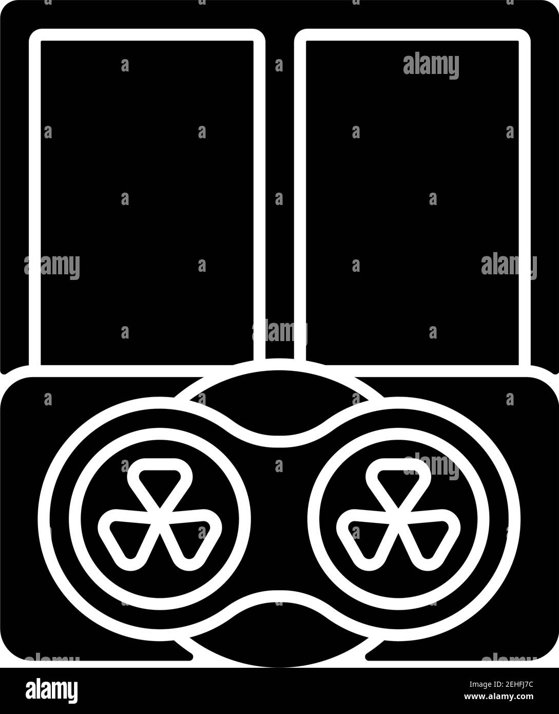 Window fans black glyph icon Stock Vector Image & Art - Alamy