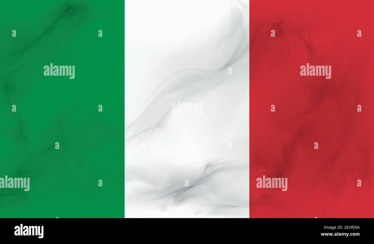 Italy flag with waving grunge texture. Vector background Stock Vector ...