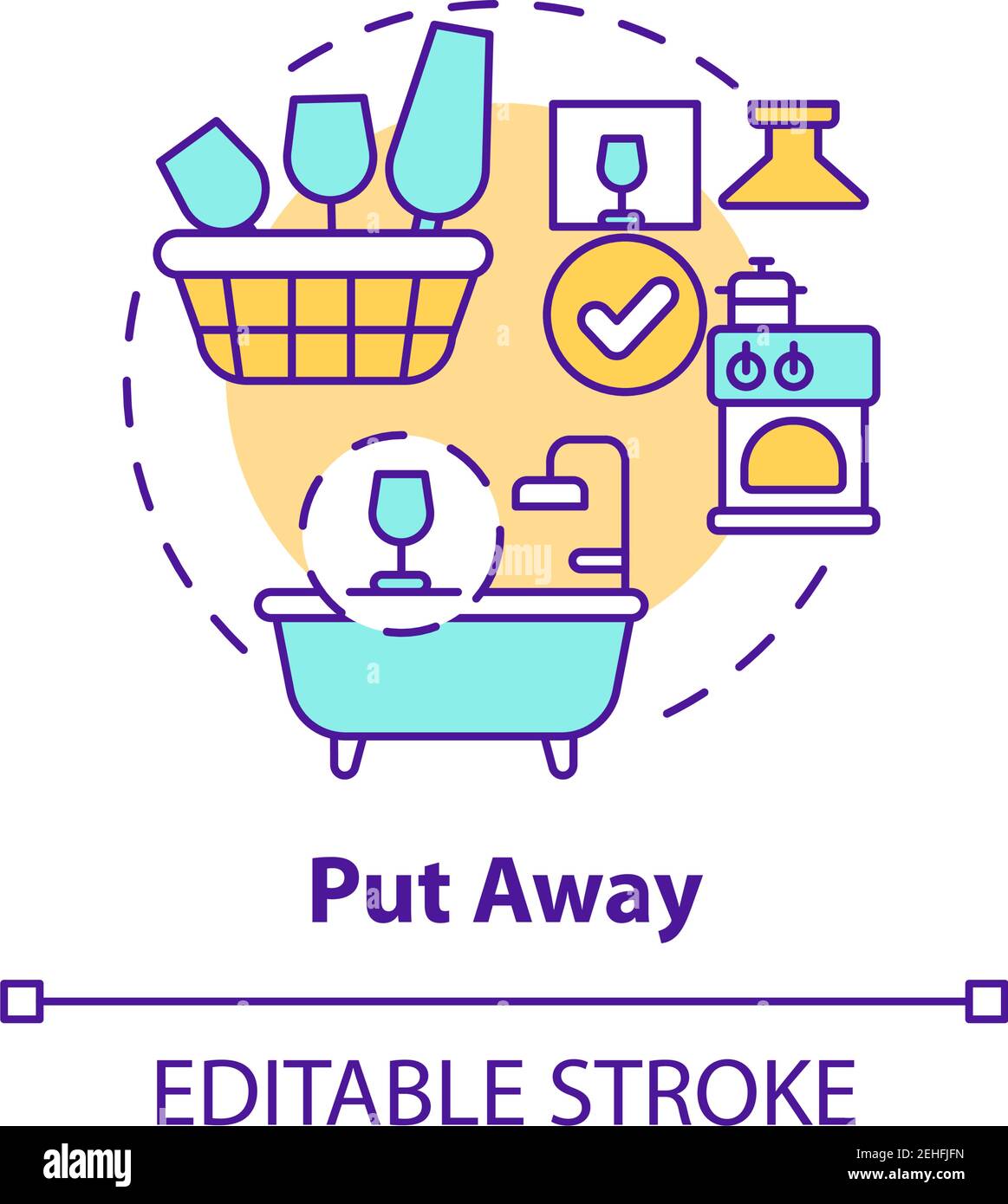 Put away concept icon Stock Vector Image & Art - Alamy