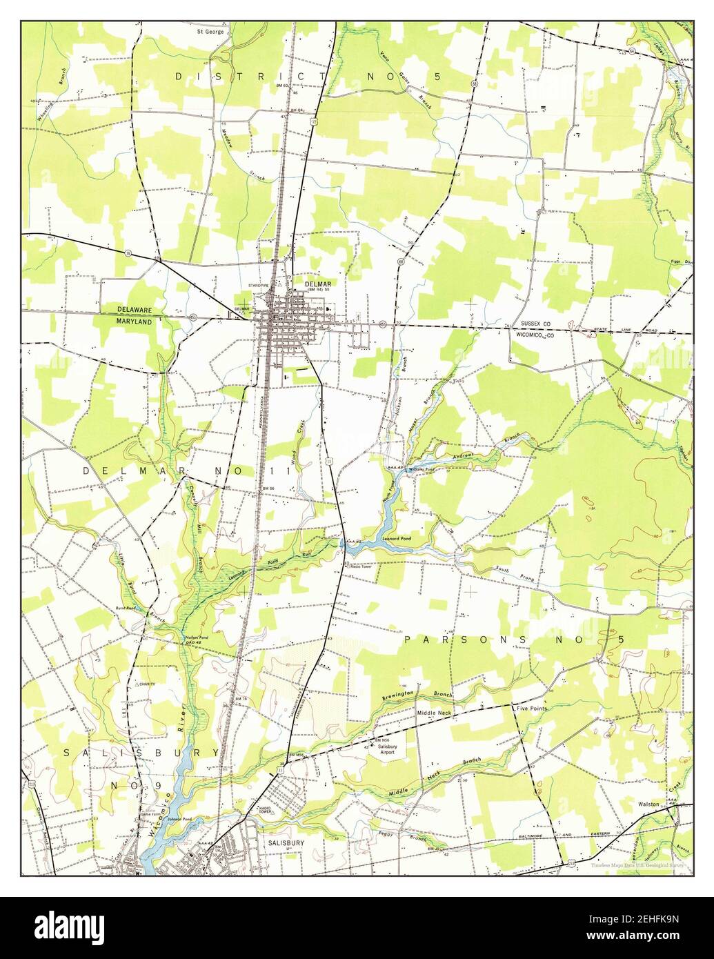 Delmar, Maryland, map 1971, 1:24000, United States of America by ...