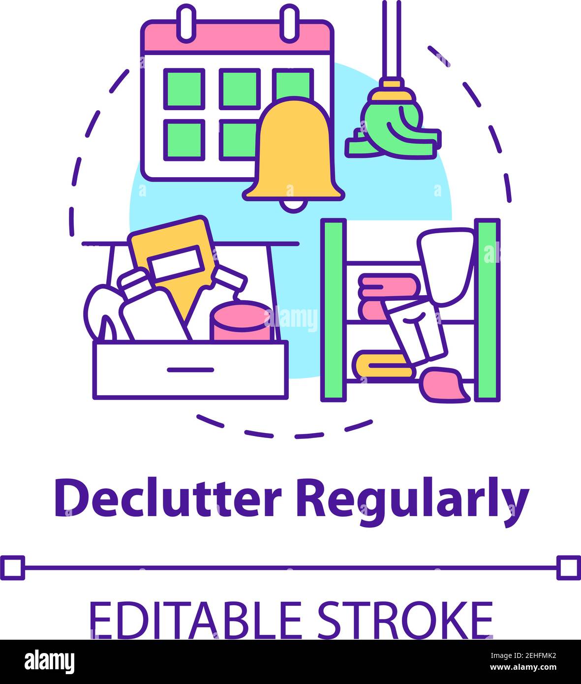 Declutter regularly concept icon Stock Vector Image & Art - Alamy