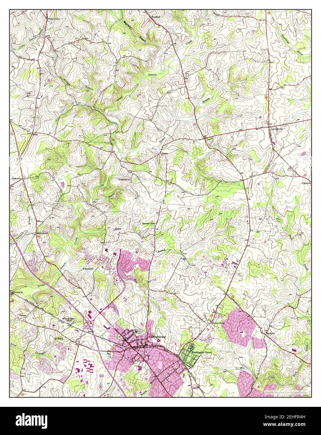 Gaithersburg, Maryland, map 1945, 1:24000, United States of America by ...