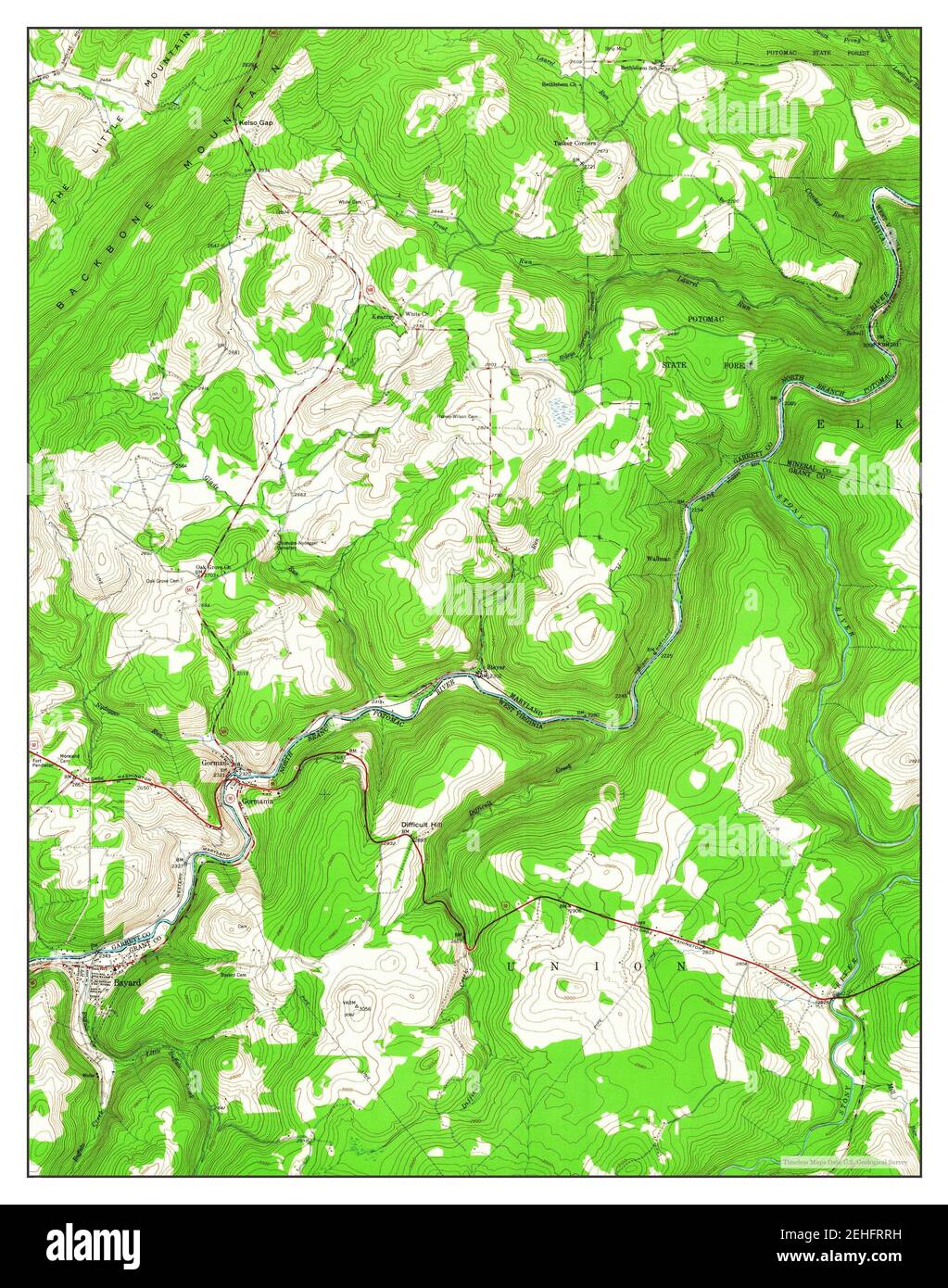 Gorman, Maryland, map 1949, 1:24000, United States of America by ...