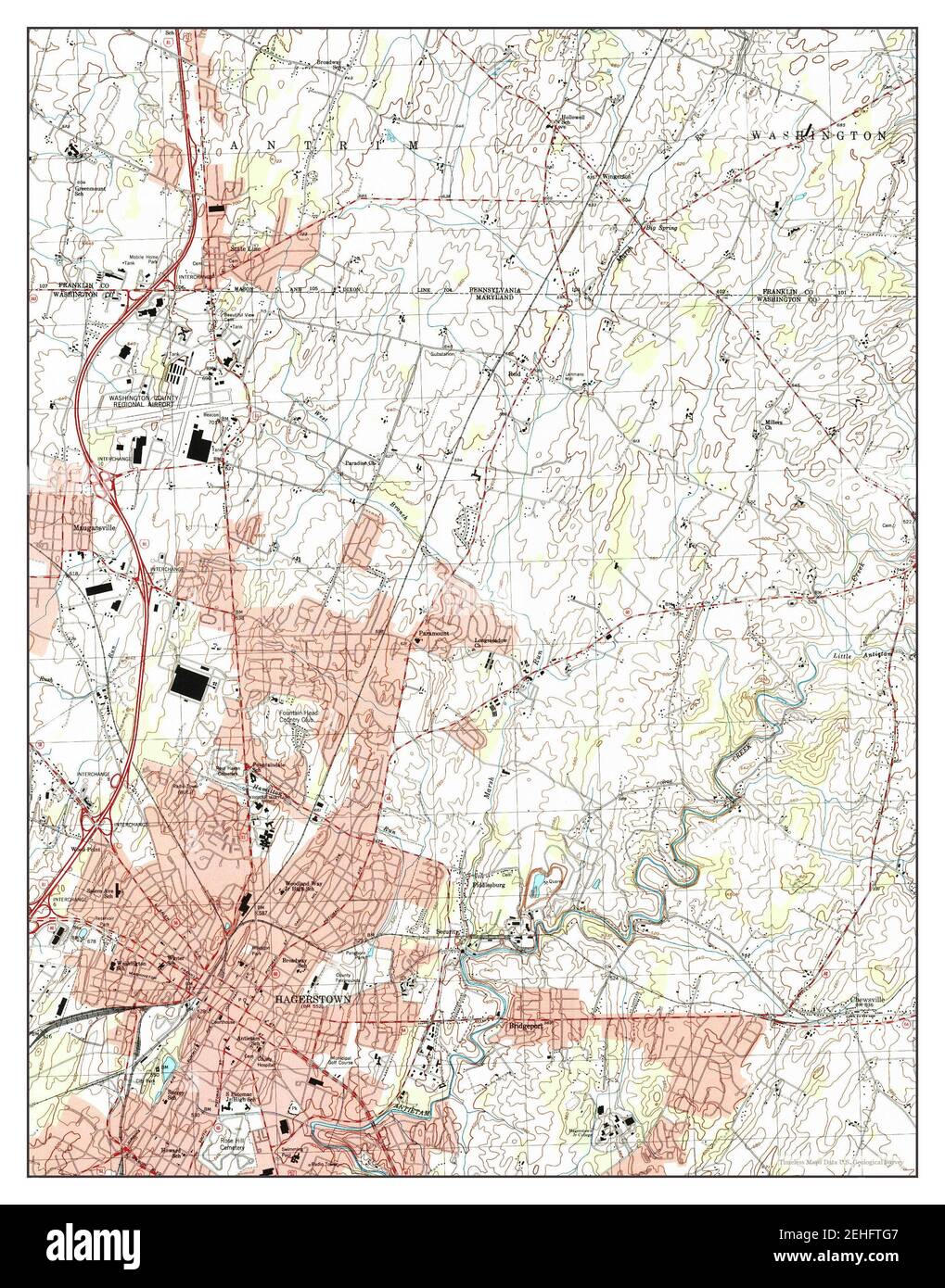 Hagerstown, Maryland, map 1999, 1:24000, United States of America by ...