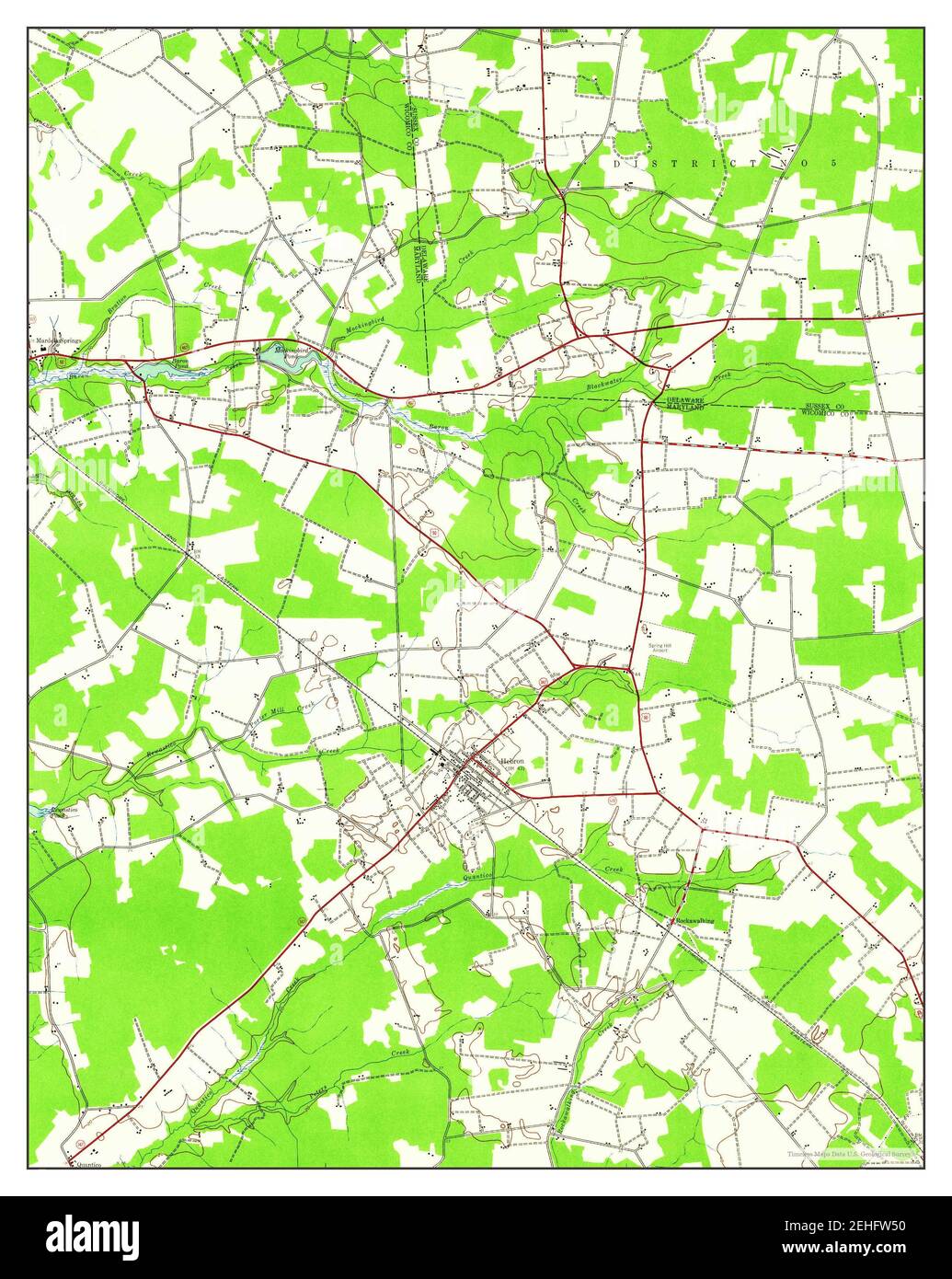 Hebron, Maryland, map 1942, 1:24000, United States of America by ...
