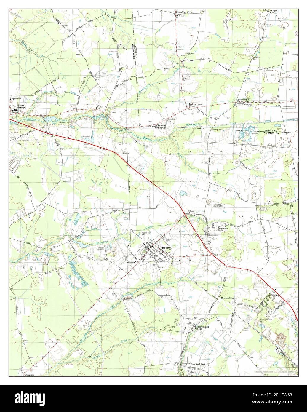 Hebron, Maryland, map 1992, 1:24000, United States of America by ...