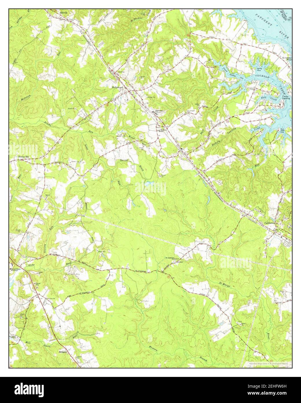 Hollywood, Maryland, map 1963, 1:24000, United States of America by ...