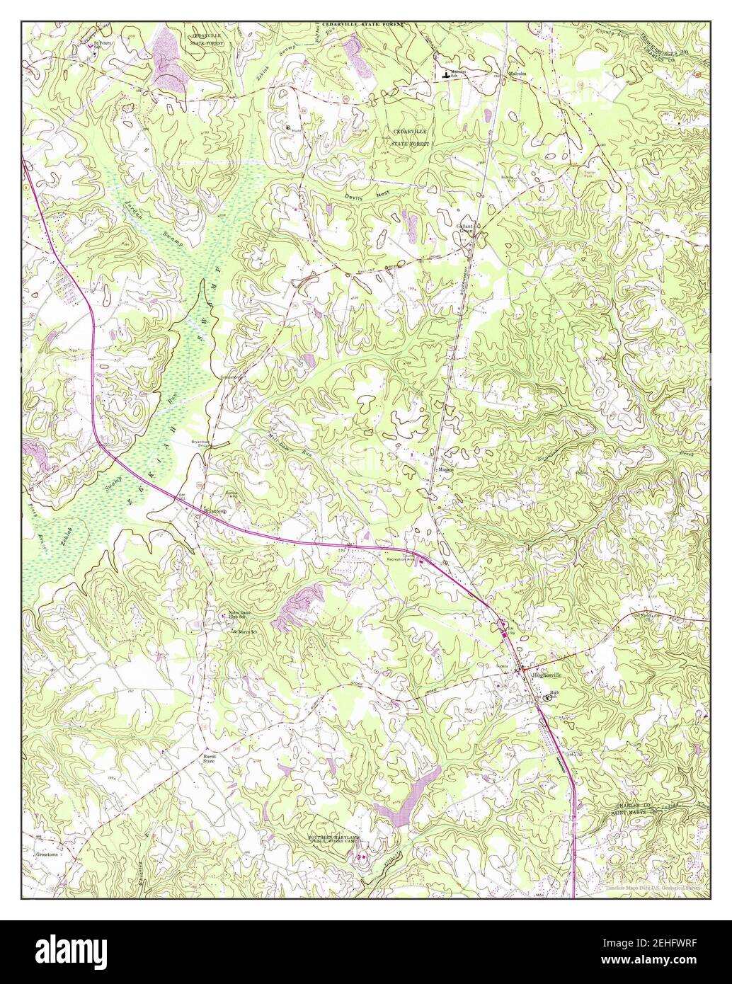 Hughesville map hi-res stock photography and images - Alamy