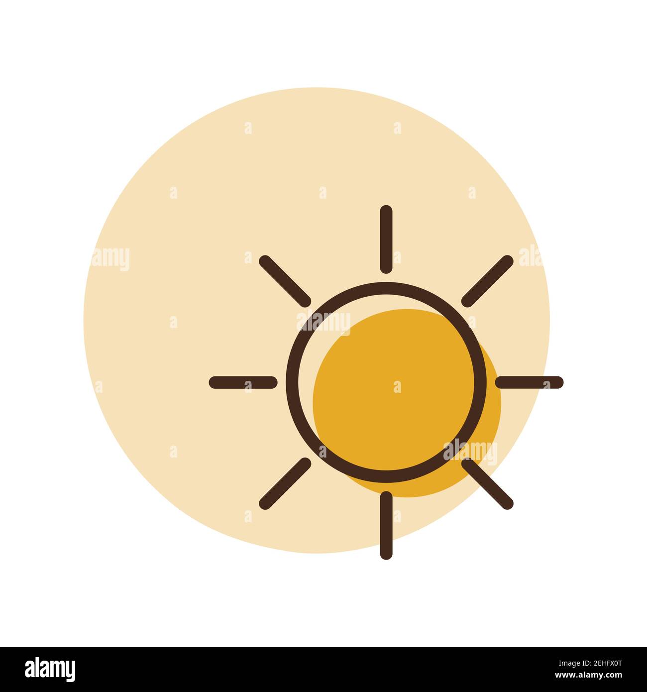 Sun vector icon. Symbol of the good weather. Meteorology sign. Graph ...