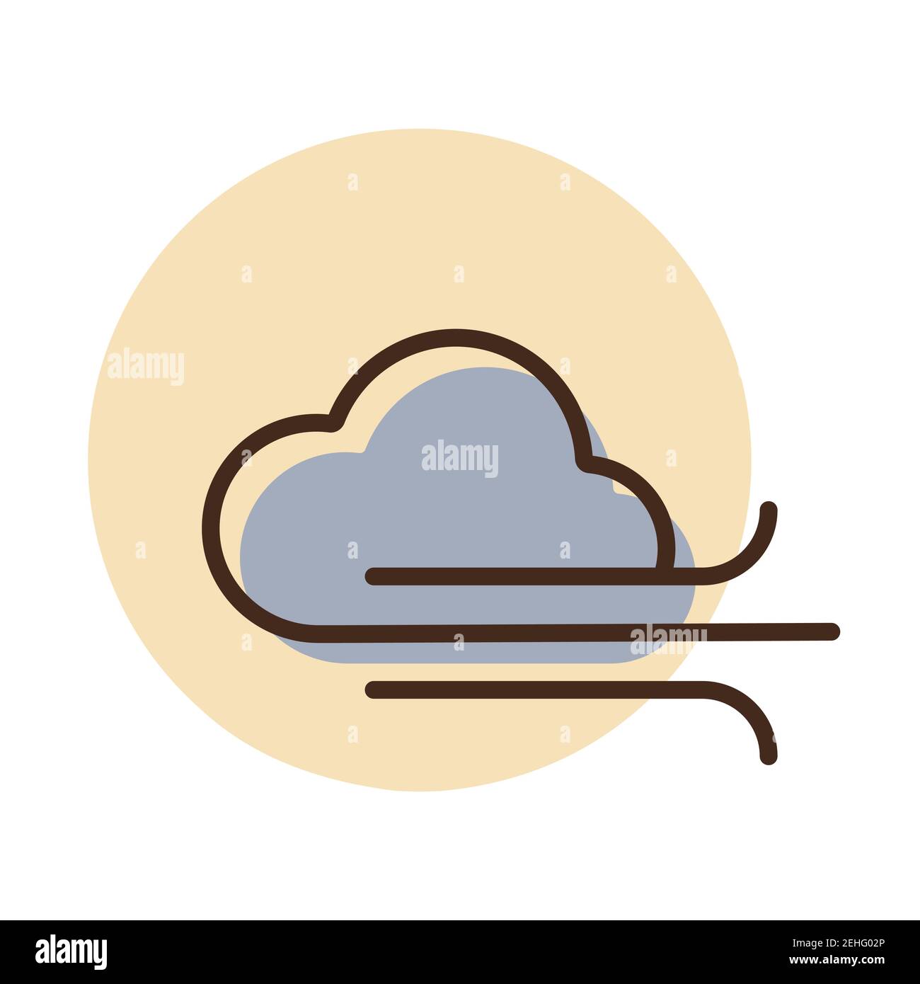 Cloudy and wind vector icon. Meteorology sign. Graph symbol for travel ...