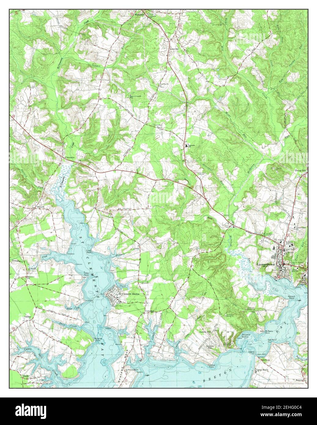 Leonardtown, Maryland, map 1963, 1:24000, United States of America by ...