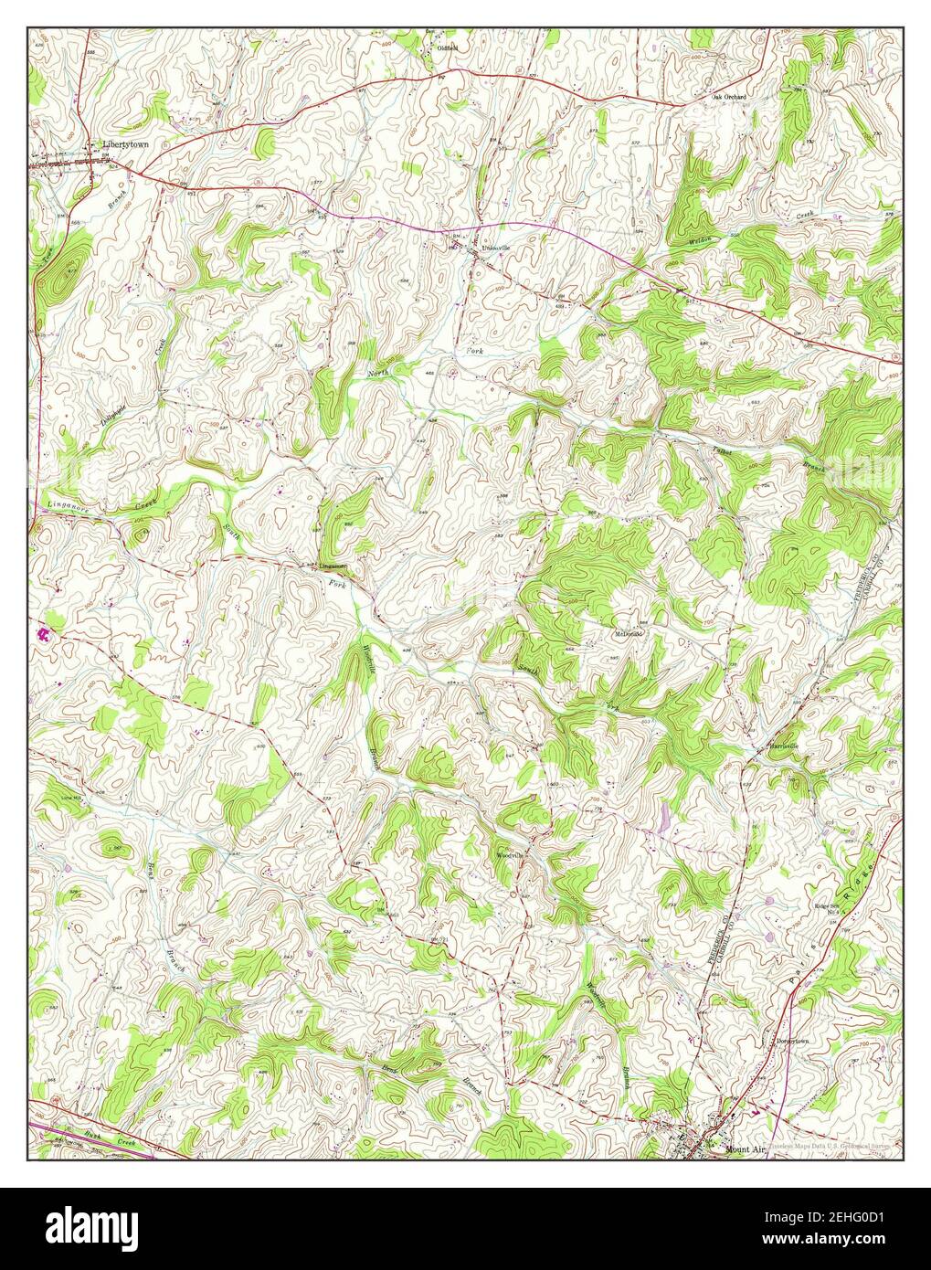 Libertytown, Maryland, map 1944, 1:24000, United States of America by ...
