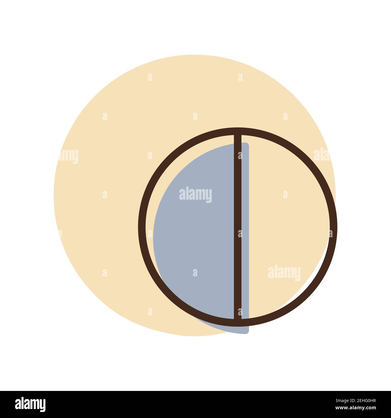 Half moon vector icon. Meteorology sign. Graph symbol for travel ...