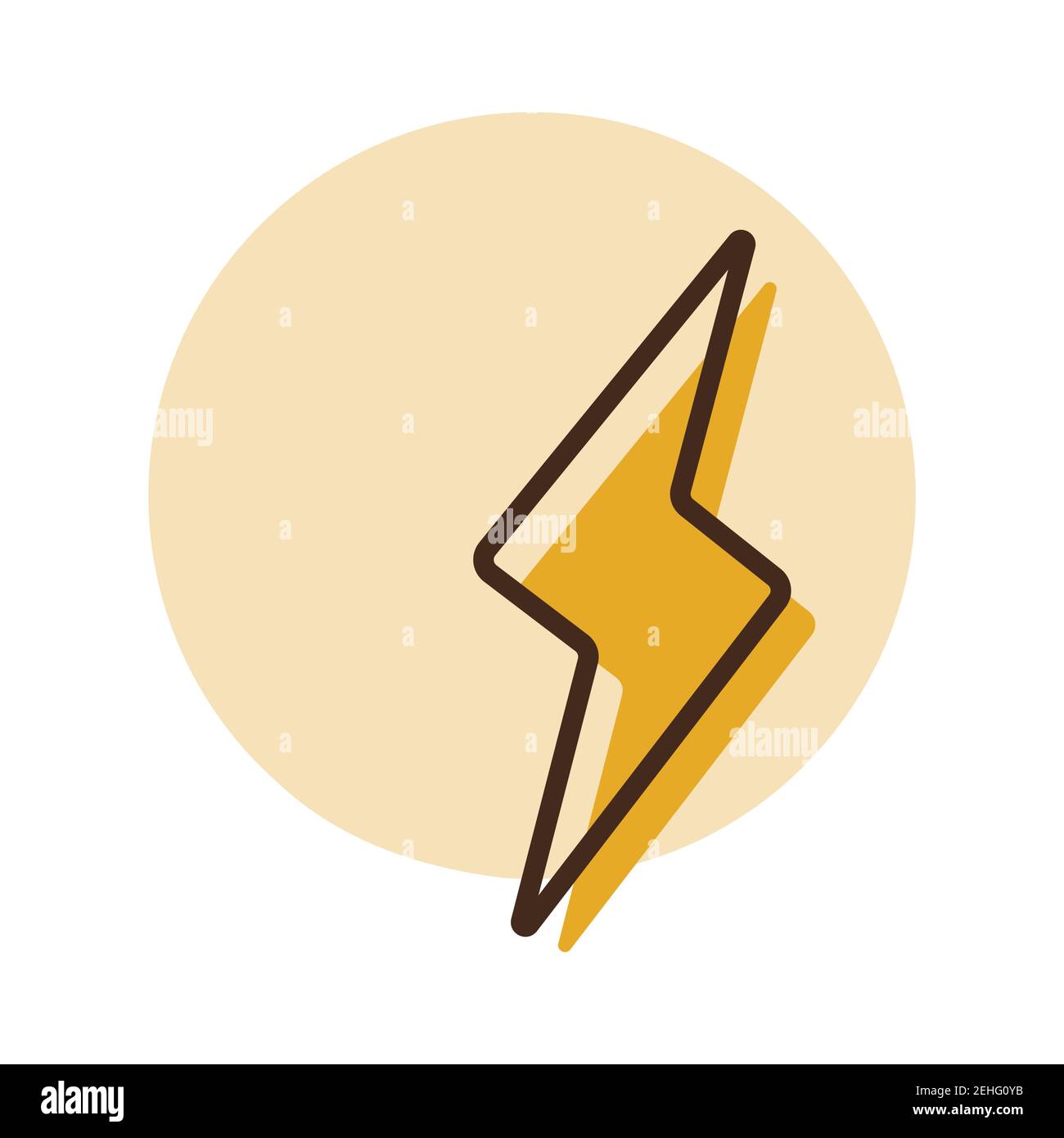 Lightning vector icon. Meteorology sign. Graph symbol for travel ...