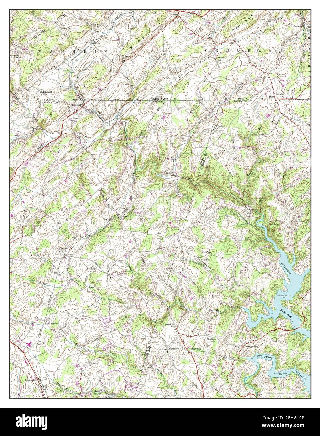 Lineboro, Maryland, map 1953, 1:24000, United States of America by ...
